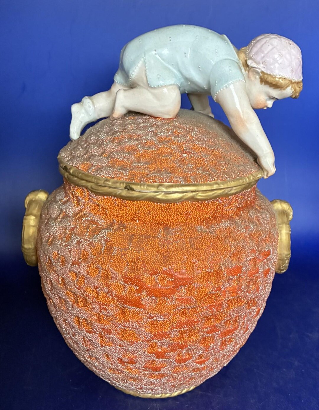 Outstanding Brevete Paris France Coralene Biscuit Jar - Etsy