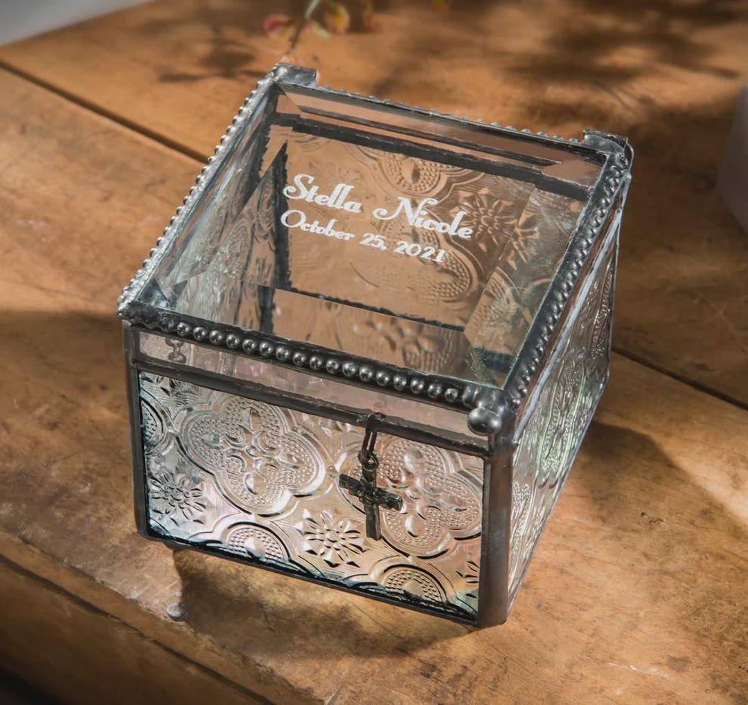 Personalized Baby Gift-christian Cross Keepsake Box - Etsy