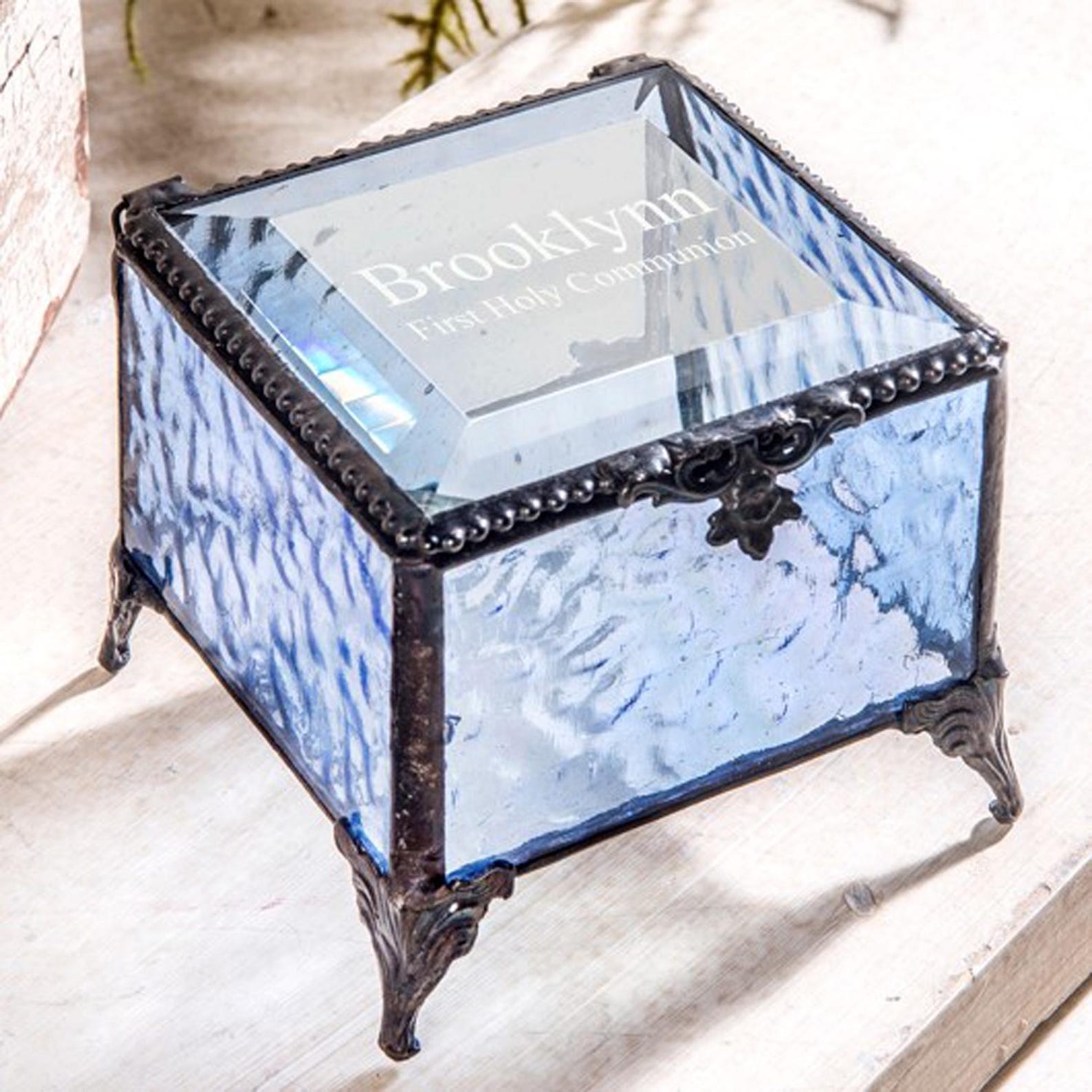 Personalized Stained Glass Keepsake Box – Confirmation Gift - Etsy
