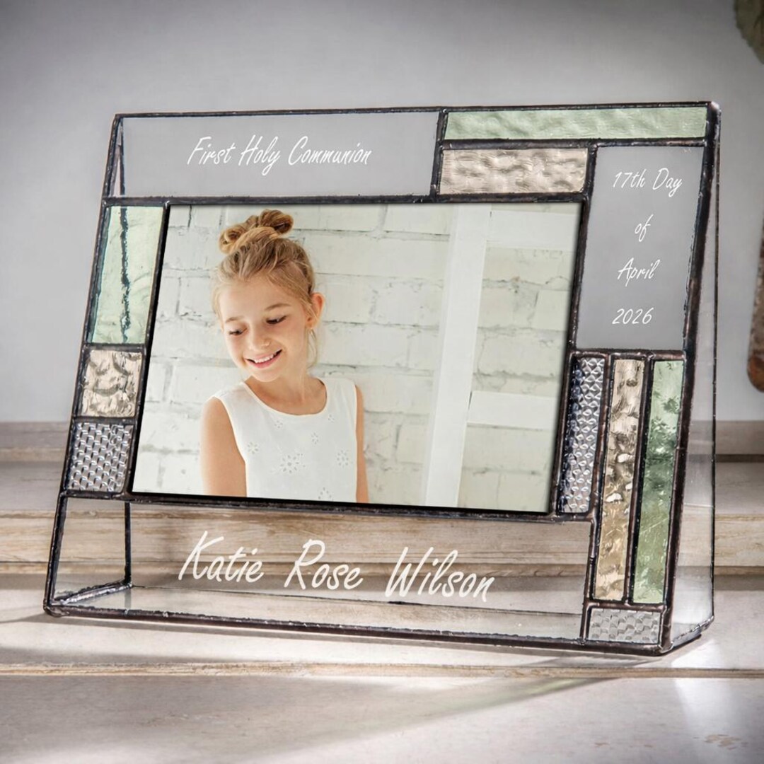 First Holy Communion Frame – Personalized Religious Photo Frame - Etsy