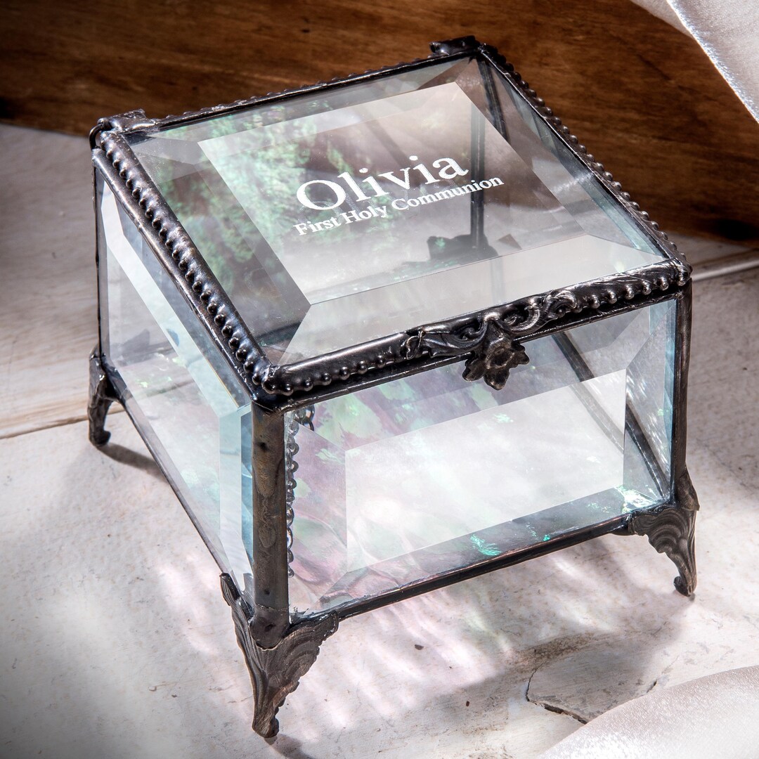 Personalized Stained Glass Keepsake Box – Confirmation Gift for Girls ...