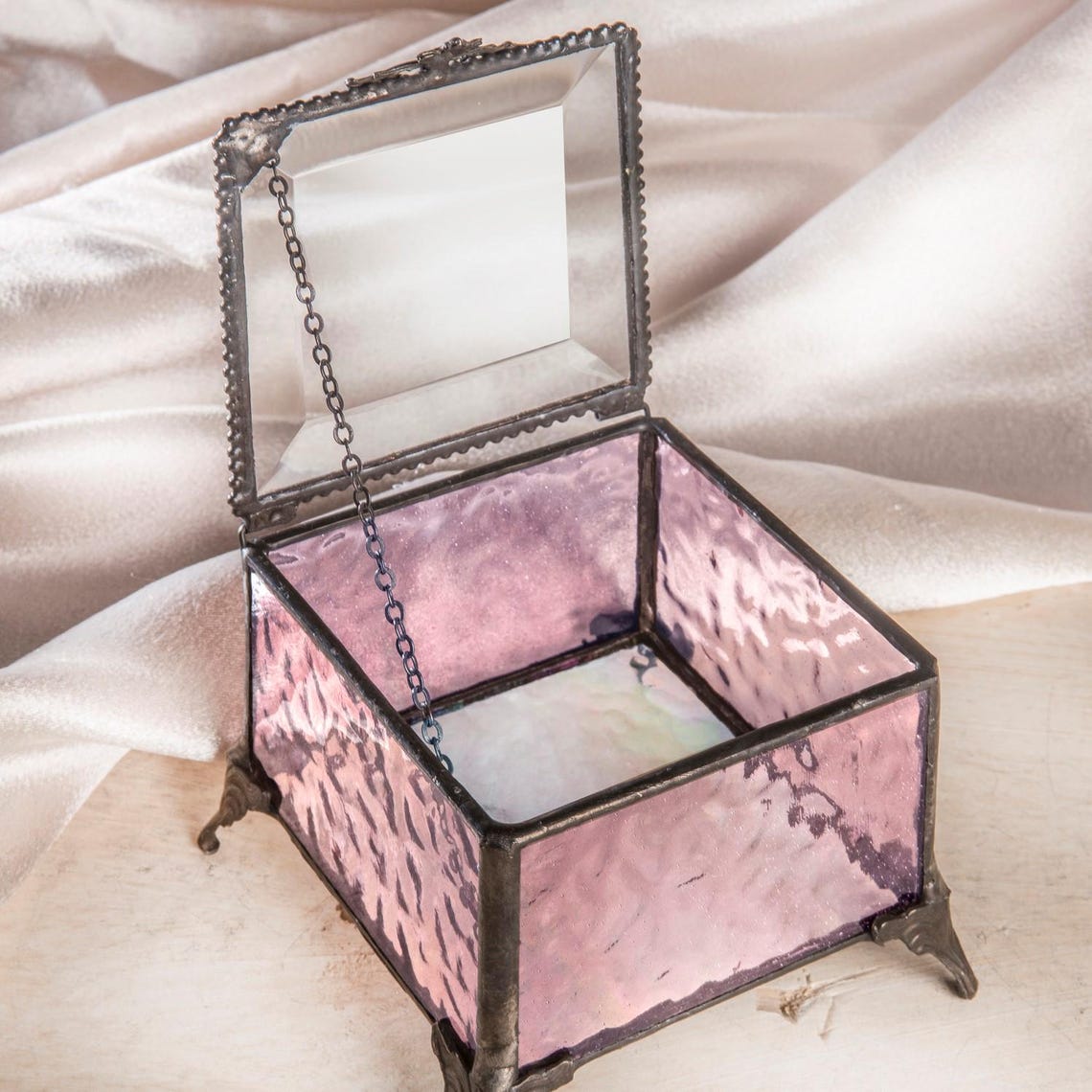Baptism Engraved Stained Glass Keepsake Box – Gift for Baby Dedication ...