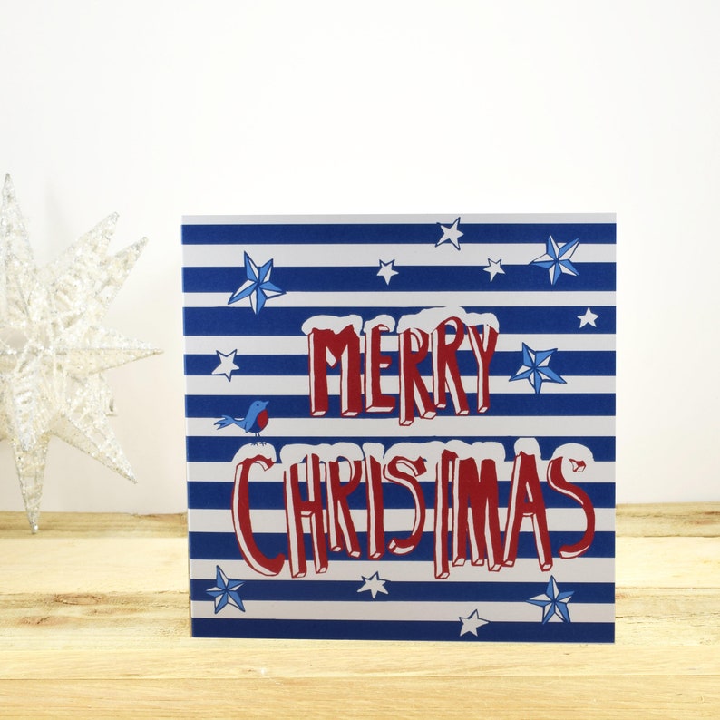 Nautical Merry Christmas Cards Set of 6 by Port and Lemon - Etsy