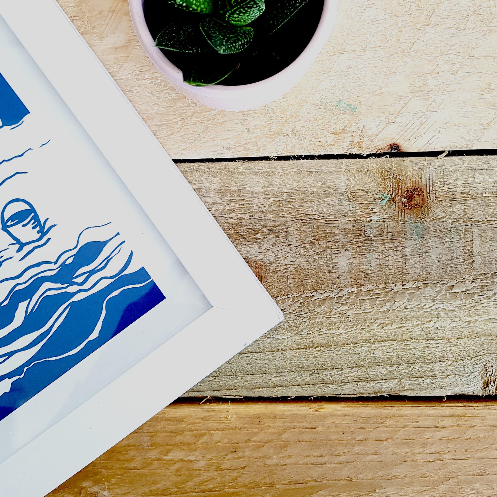 Fish Art Print, Wall Art, Blue and White Print, Boat Print, Coastal Art ...