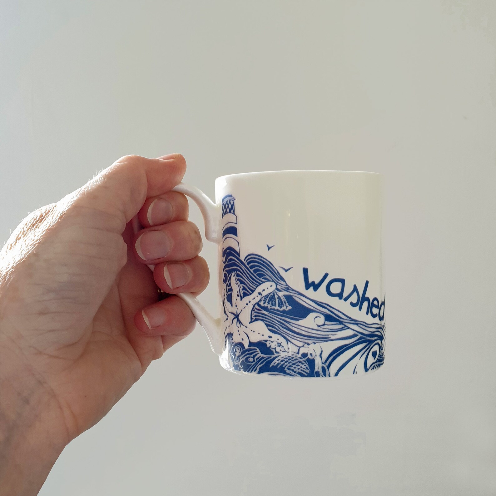 Washed up With the Tide Mug, Hand Decorated Bone China Mug by Port and ...