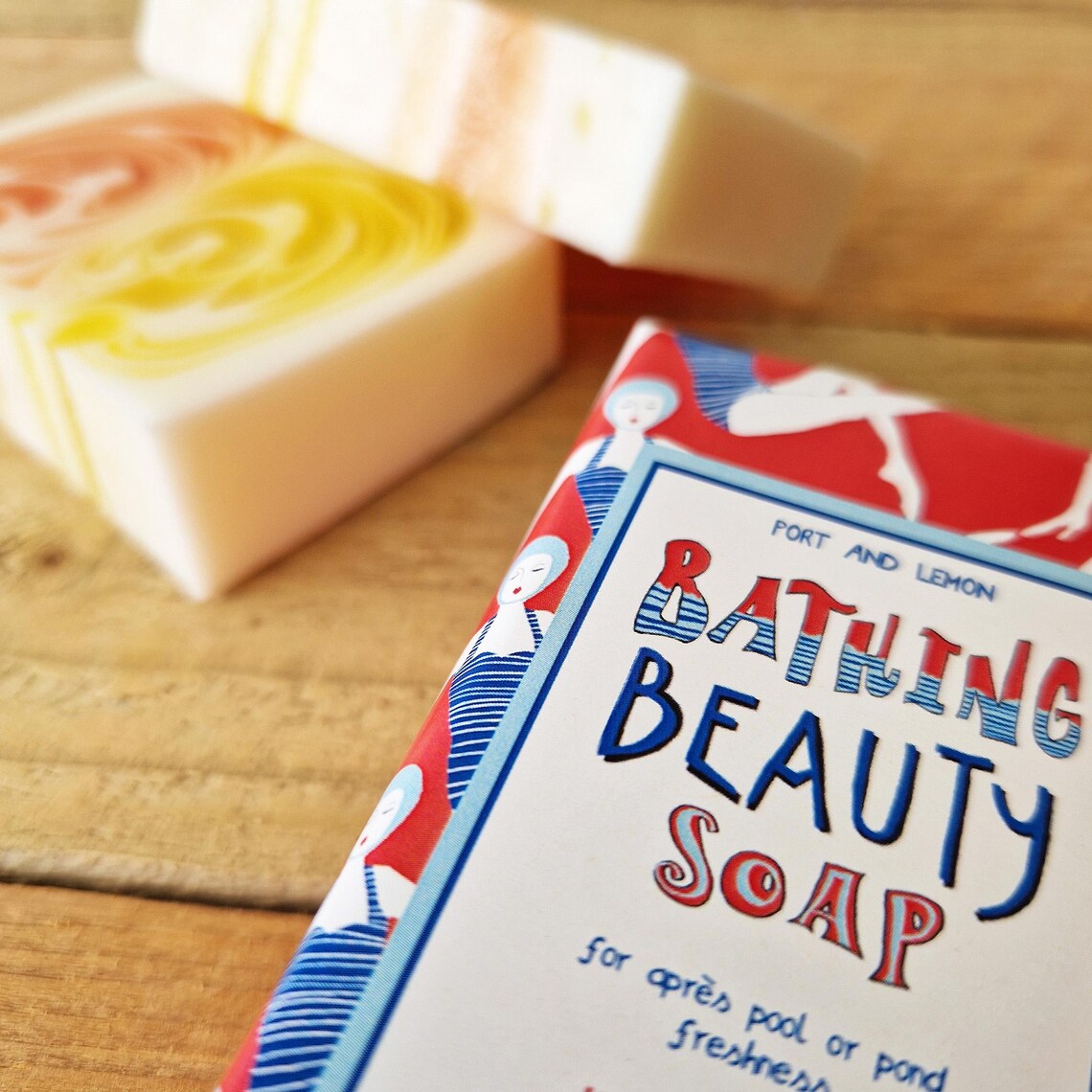 Hand Made Soap With Bathing Beauty Design, Swimmers Gift by Port and ...