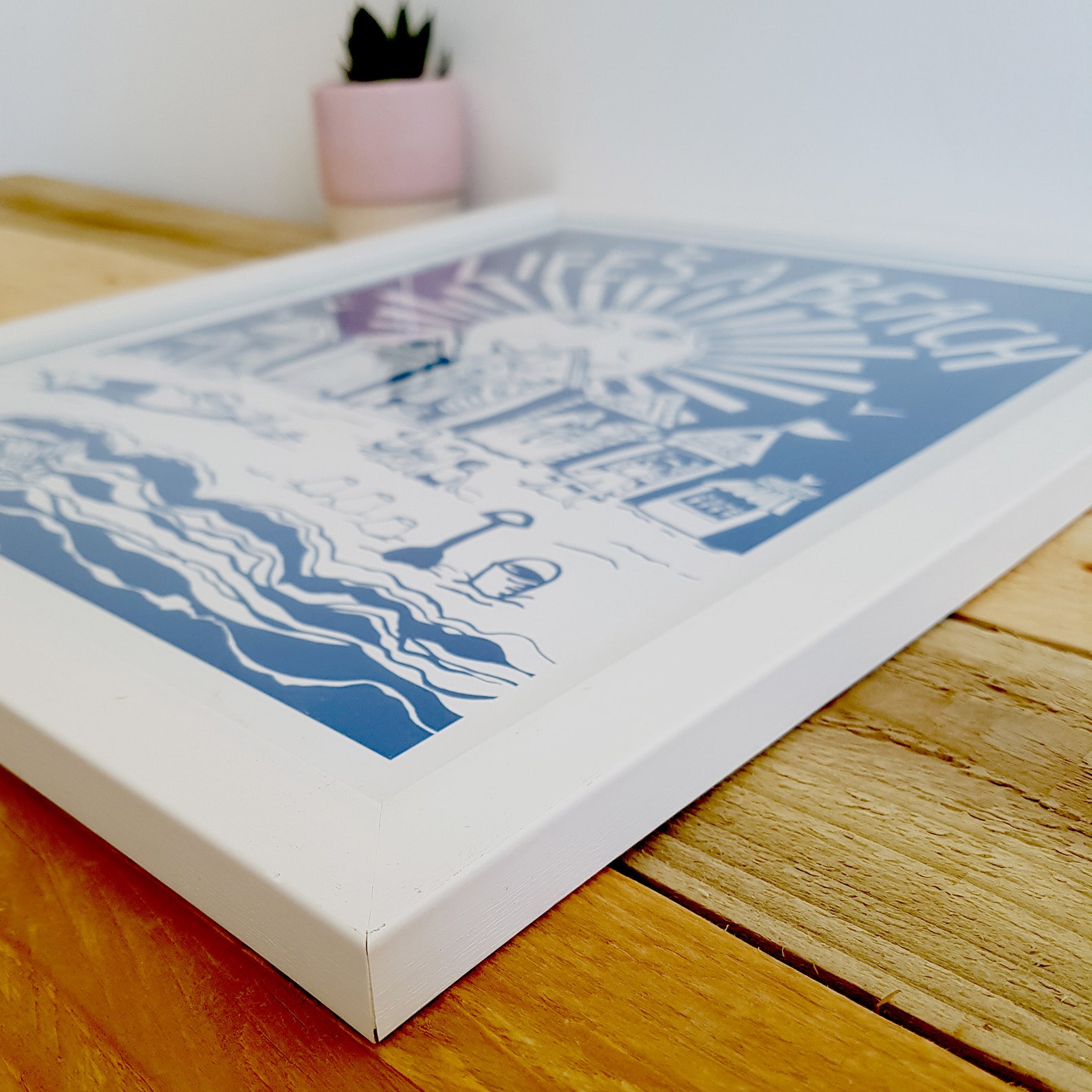 Fish Art Print Wall Art Blue and White Print Boat Print | Etsy UK