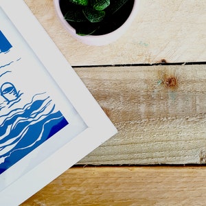 Sailing Dog Art Print, Wall Art, Sailing Art Print, Coastal Art, Blue ...