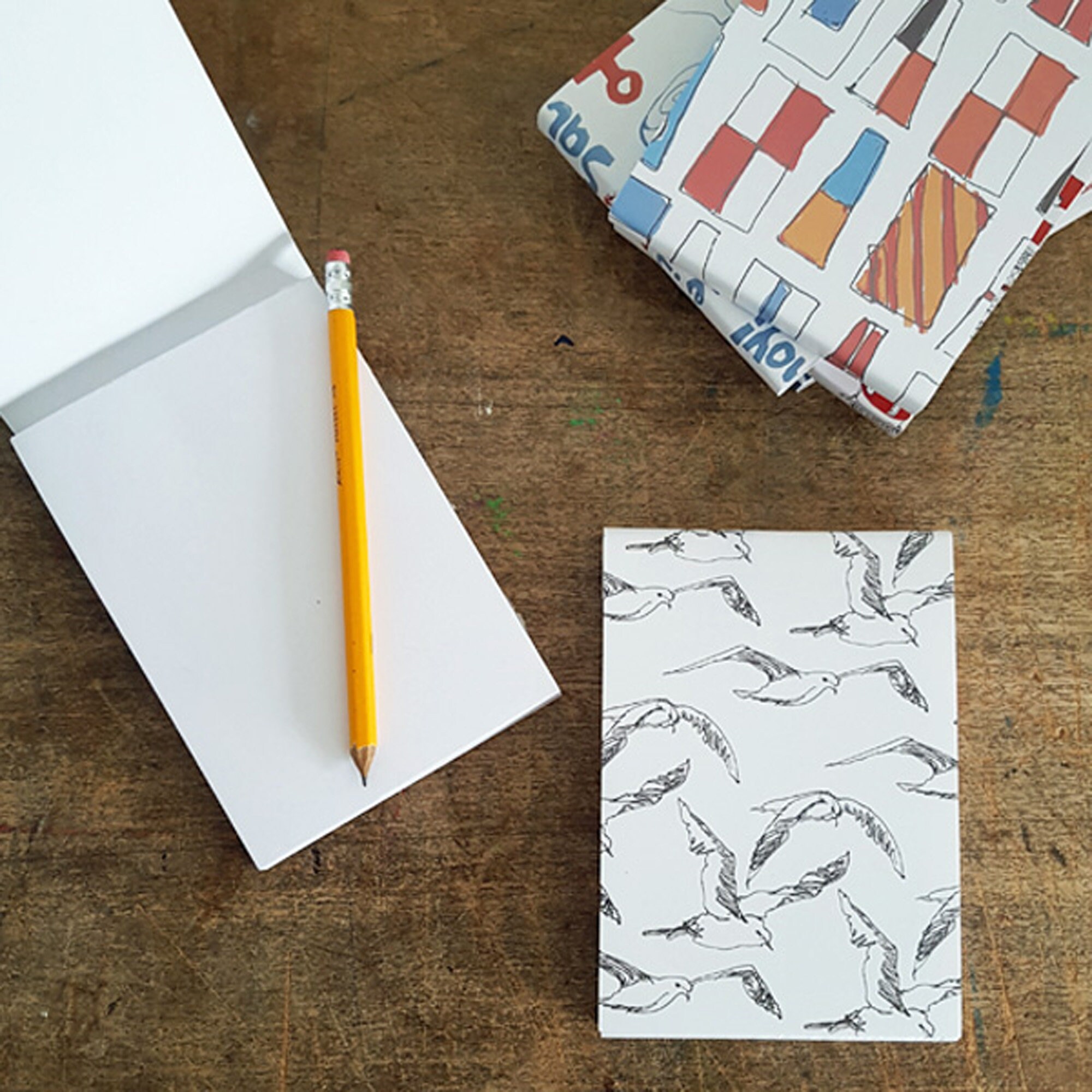 Note Pad With Seagull Pattern Cover by Port and Lemon - Etsy UK