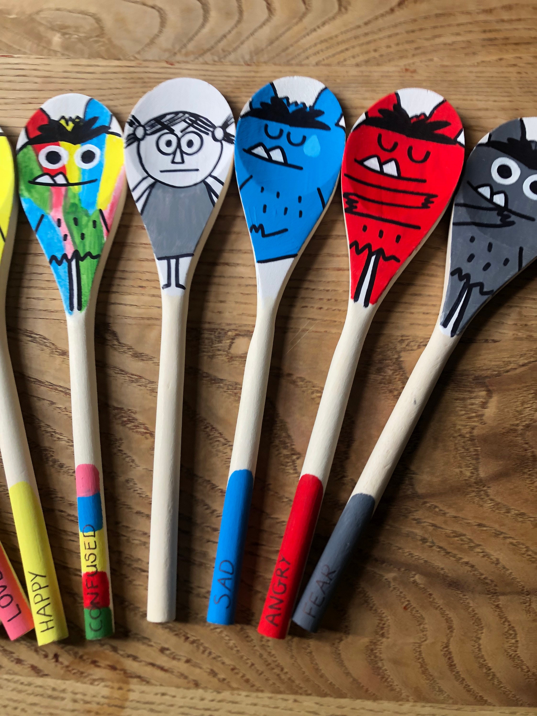 The Colour Monster Story Spoons extended Pack | Etsy UK