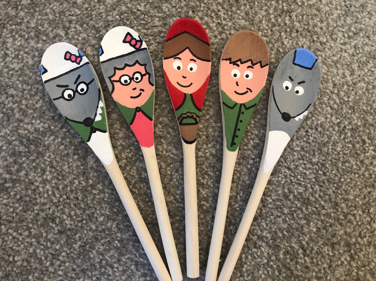 Little Red Riding Hood Story Spoons - Etsy UK