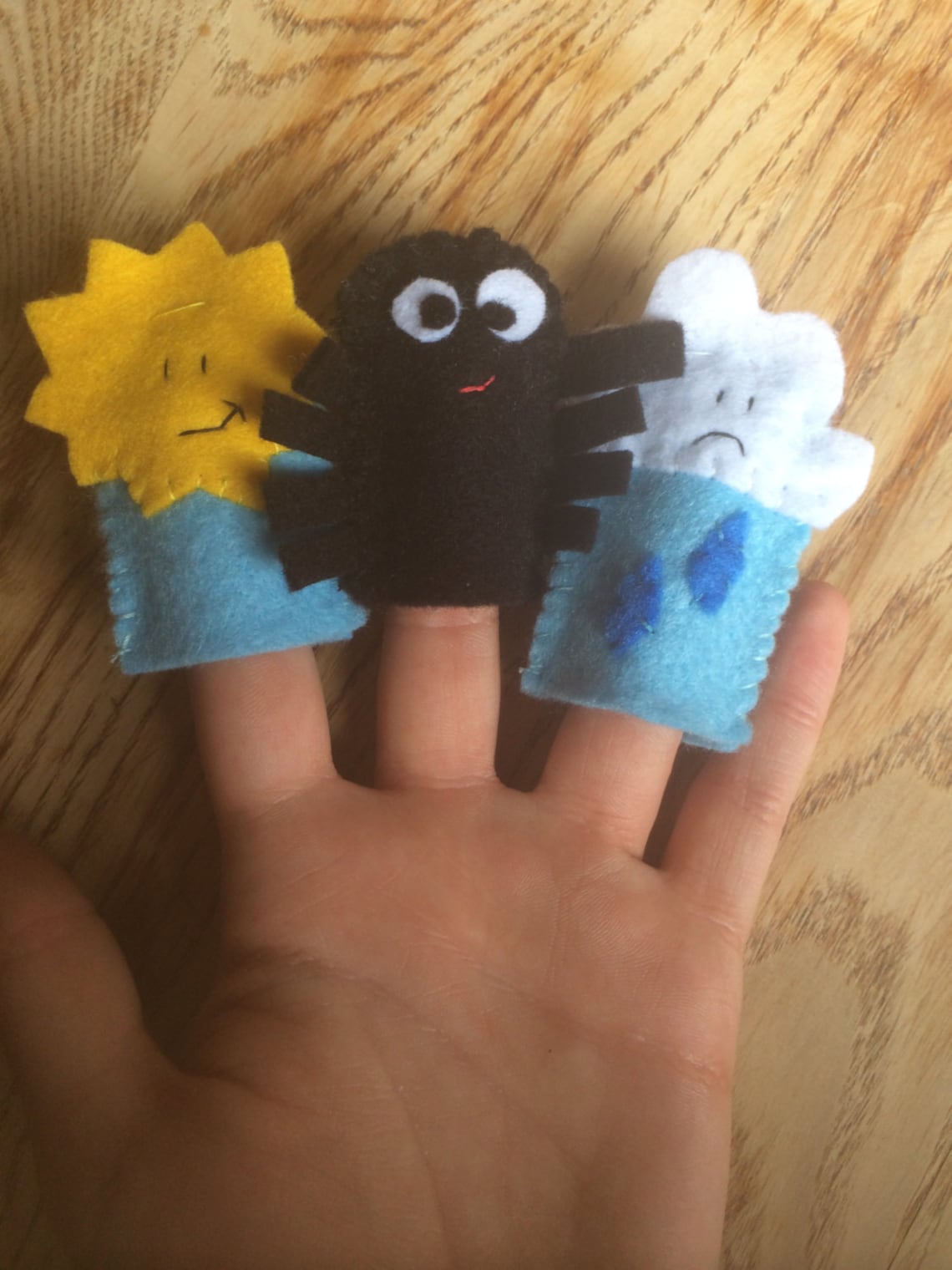 Incy Wincy Spider Finger Puppets Set | Etsy UK