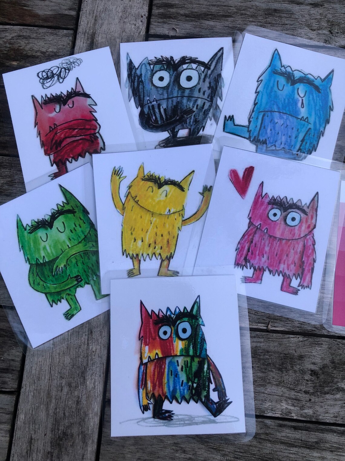 The Colour Monster Emotions Flash Cards - Etsy UK