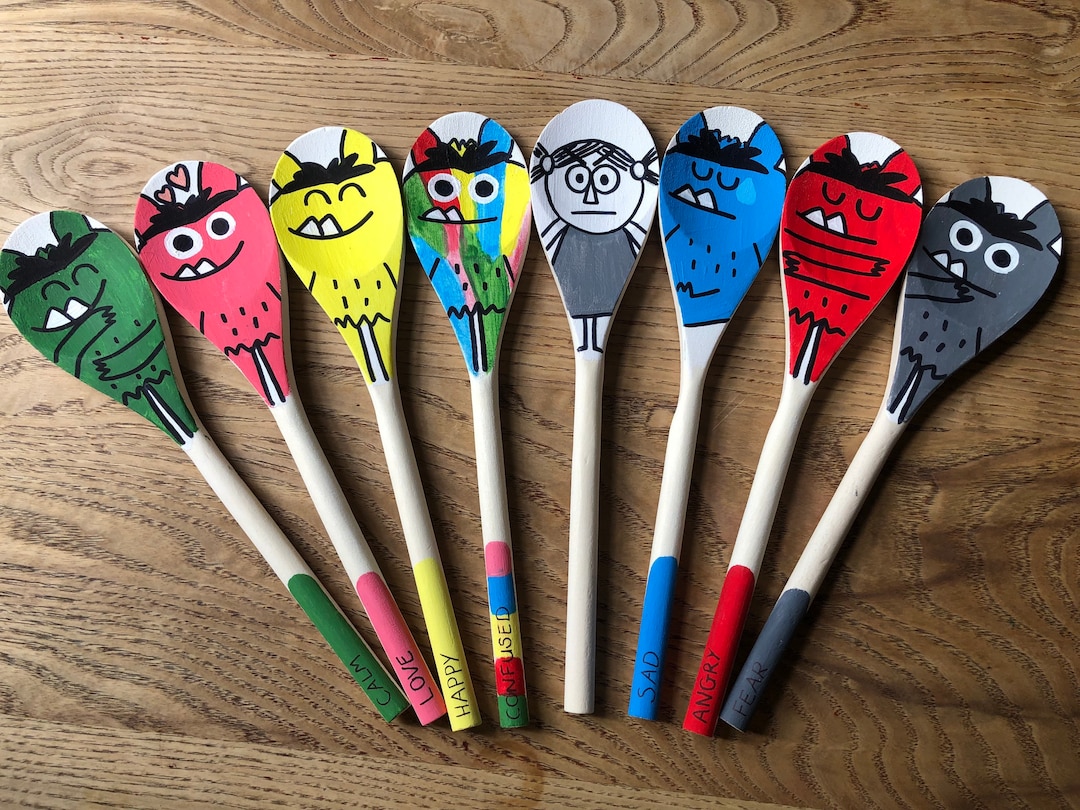 The Colour Monster Story Spoons (extended Pack) - Etsy UK