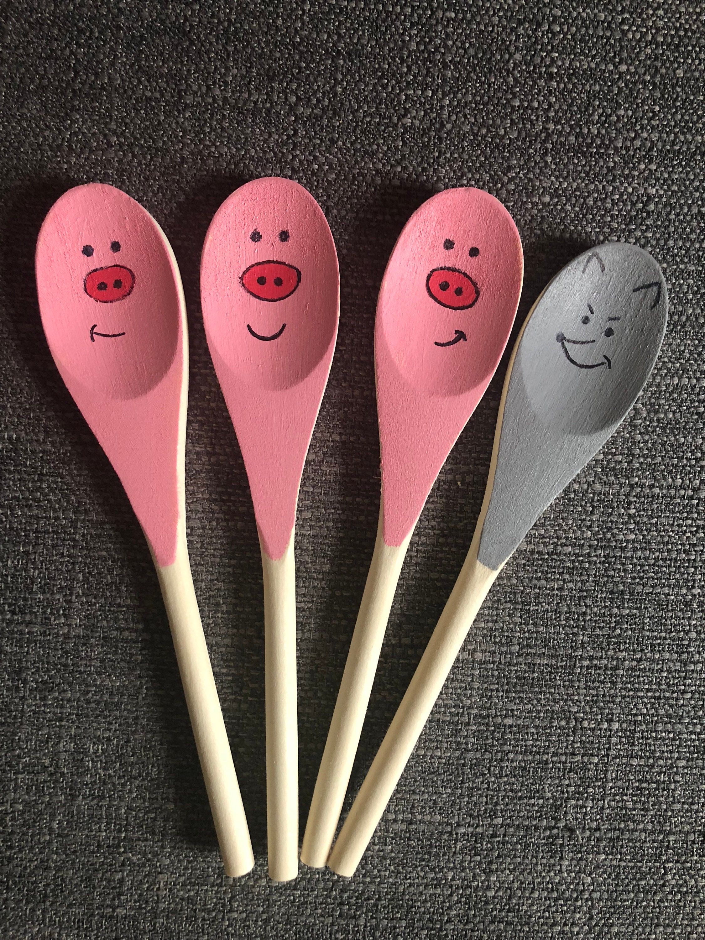 3 Little Pigs Story Spoons - Etsy UK