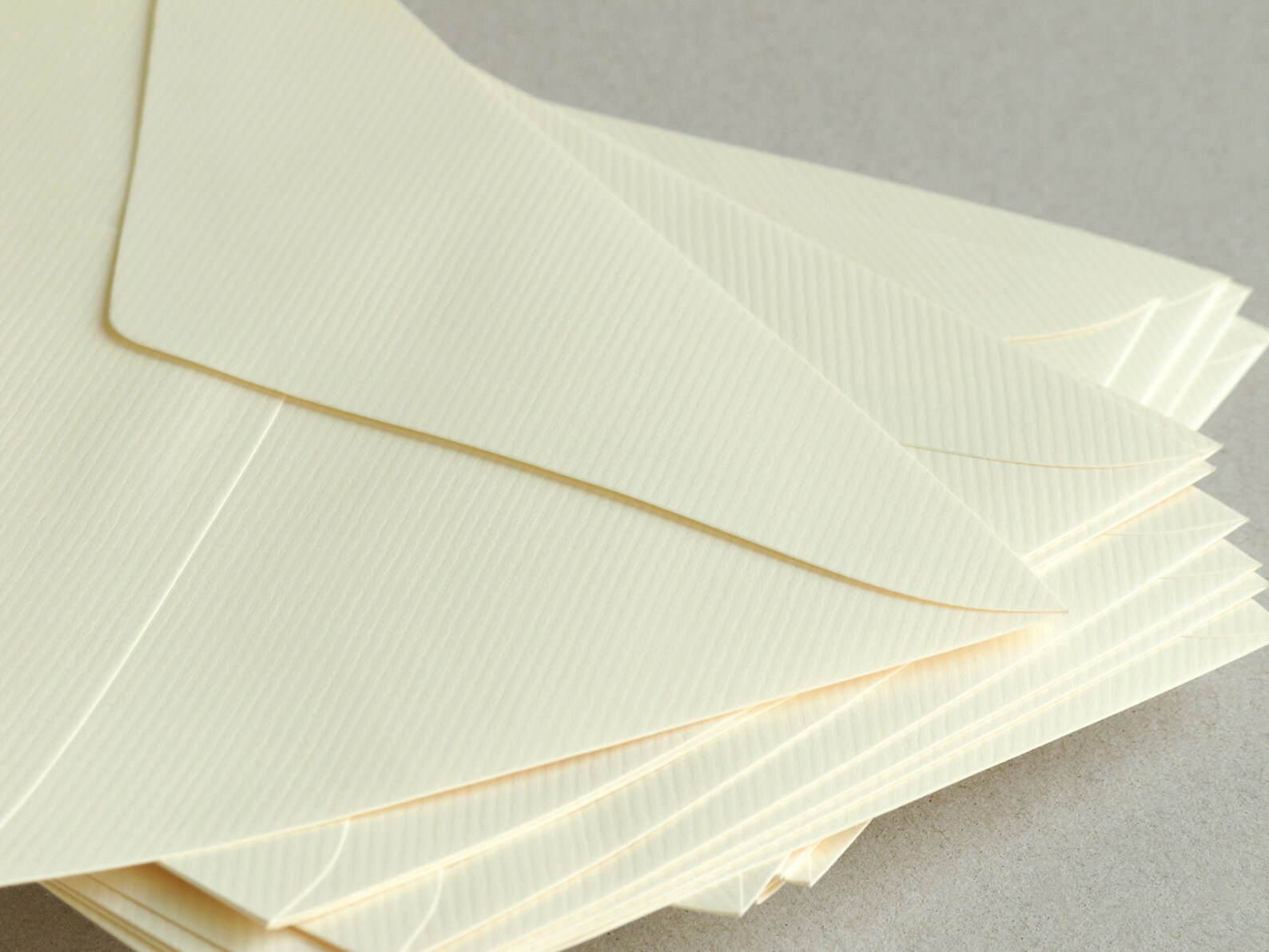 50 A7 5x7 Cream Envelopes Made of Ribbed Paper Triangle | Etsy
