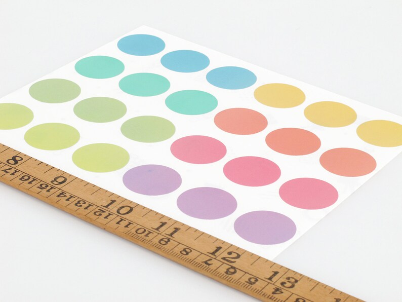 24mm Large Dot Stickers assorted Pastel Ideal for Party | Etsy