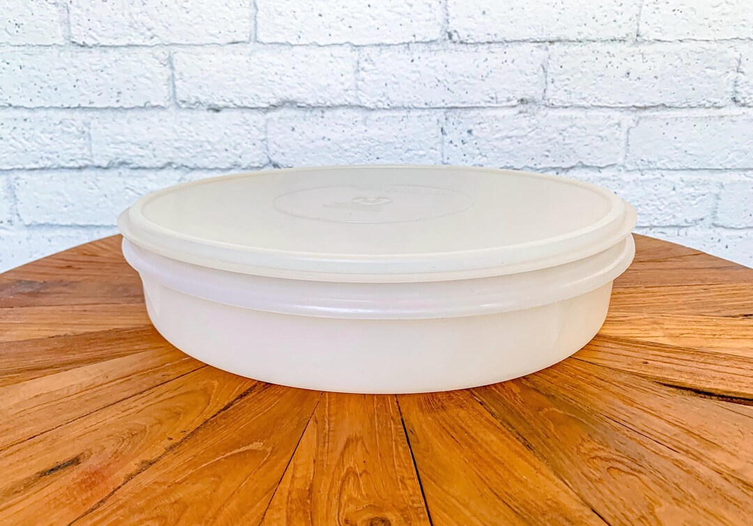 Vintage Tupperware 12 Round Translucent Storage Container With Lid - Etsy