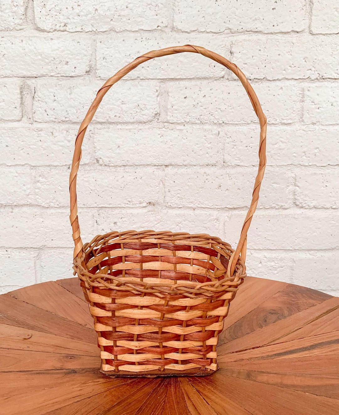 Vintage Woven Basket With Handle, Made in Madeira, Portugal - Etsy