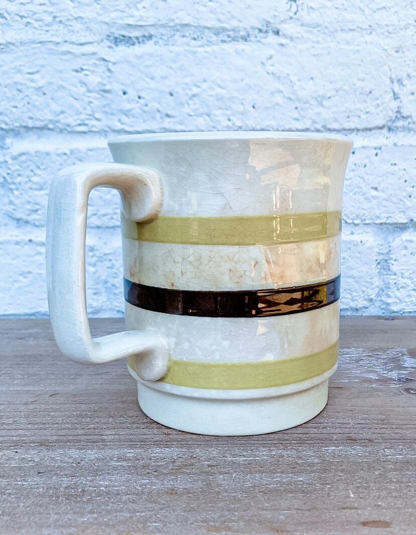 Vintage Carrigaline Colleen Pattern Striped Brown & Green Juice Pitcher ...