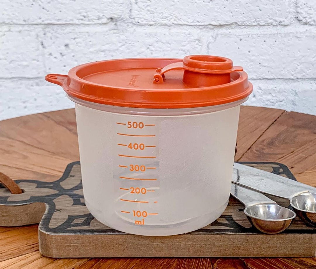 Vintage Tupperware Measuring Container With Lid - Etsy