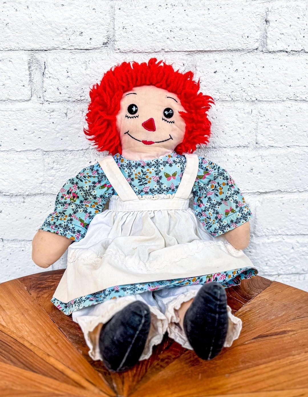 Vintage Handmade “raggedy Ann” Rag Doll - Etsy
