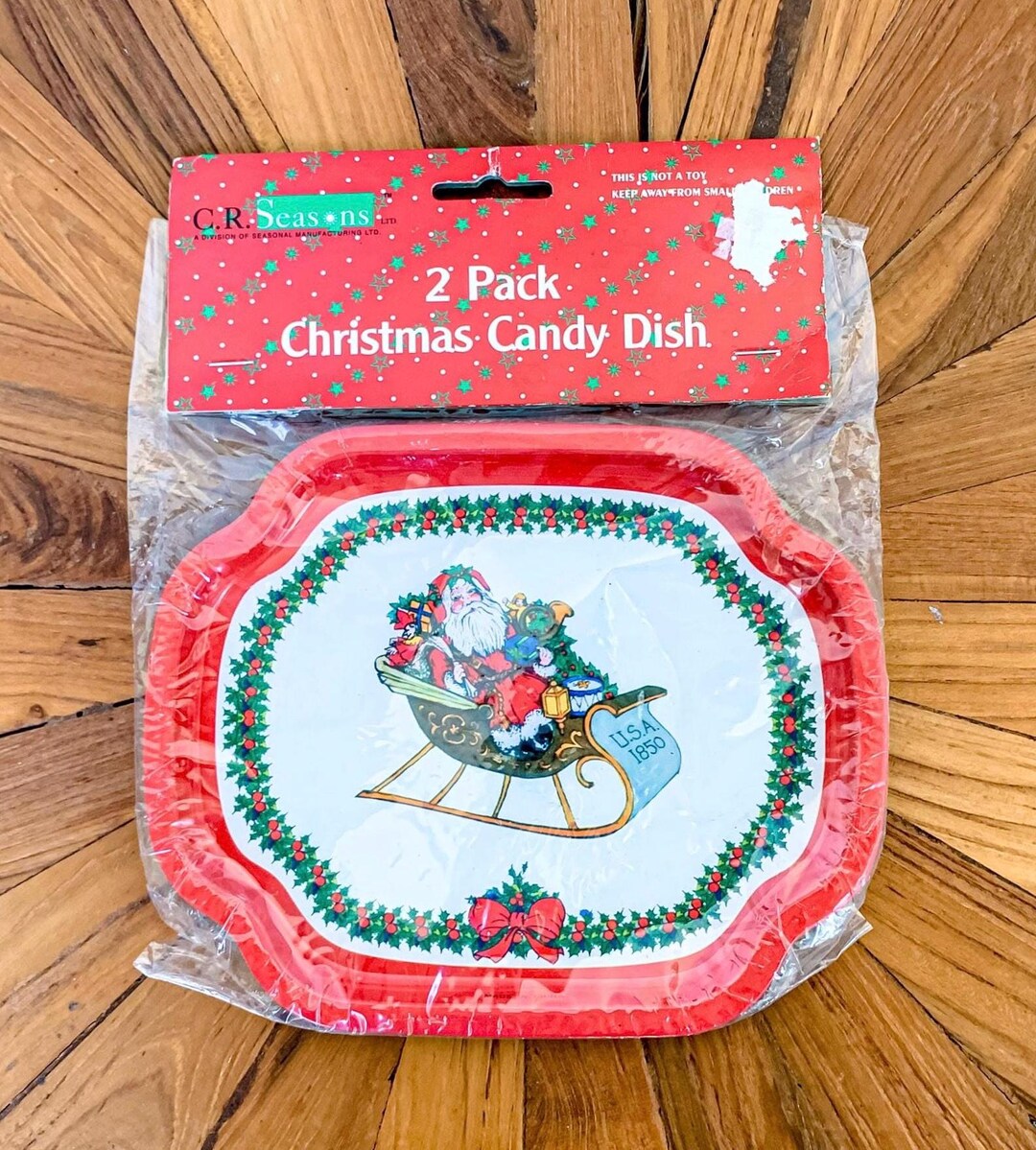 Christmas Tin Candy Trays- Pack of 2, Unopened - Etsy