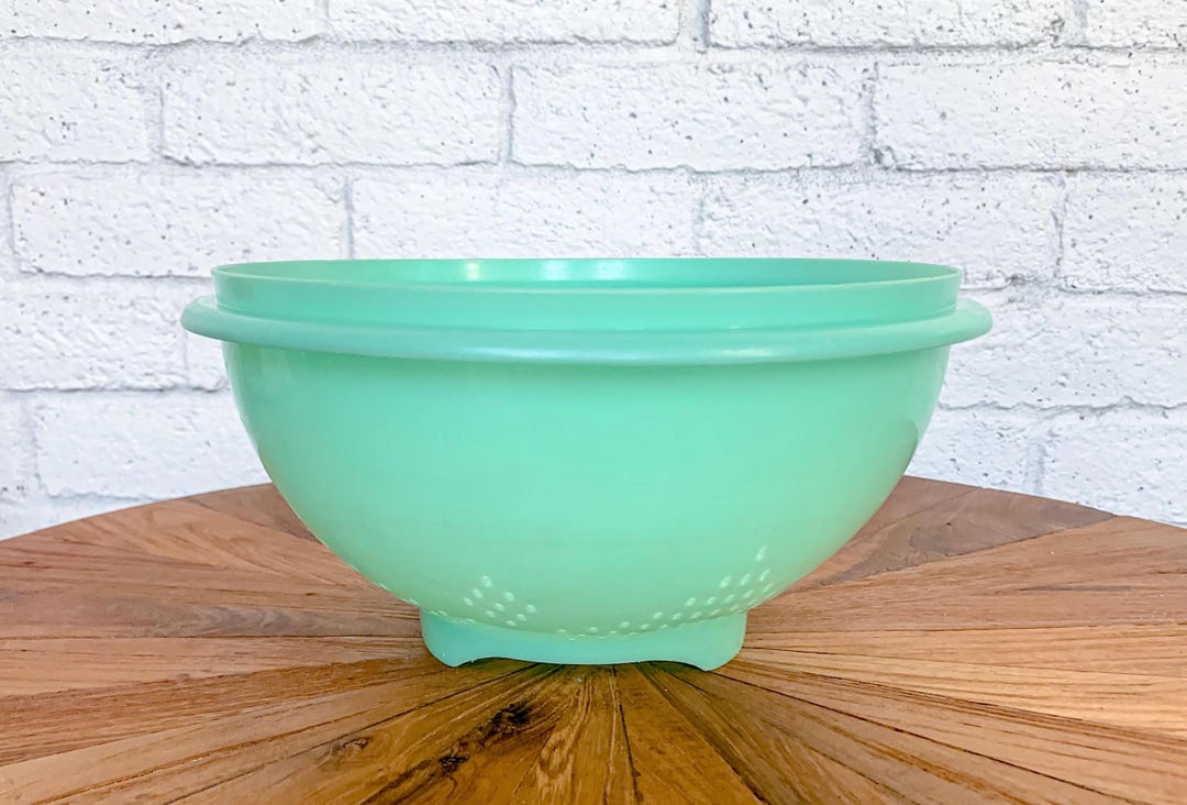 Vintage Tupperware Jadeite Green Colander, Strainer, Bowl - Etsy