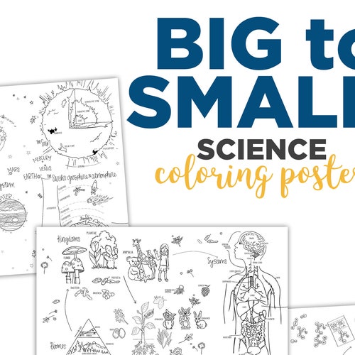 Coloring Posters From BIG to SMALL - Etsy