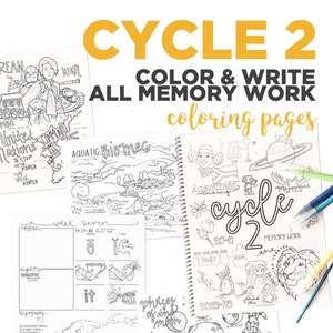 Cycle 2 COMPLETE Pack of Memory Work Coloring Pages 5th | Etsy
