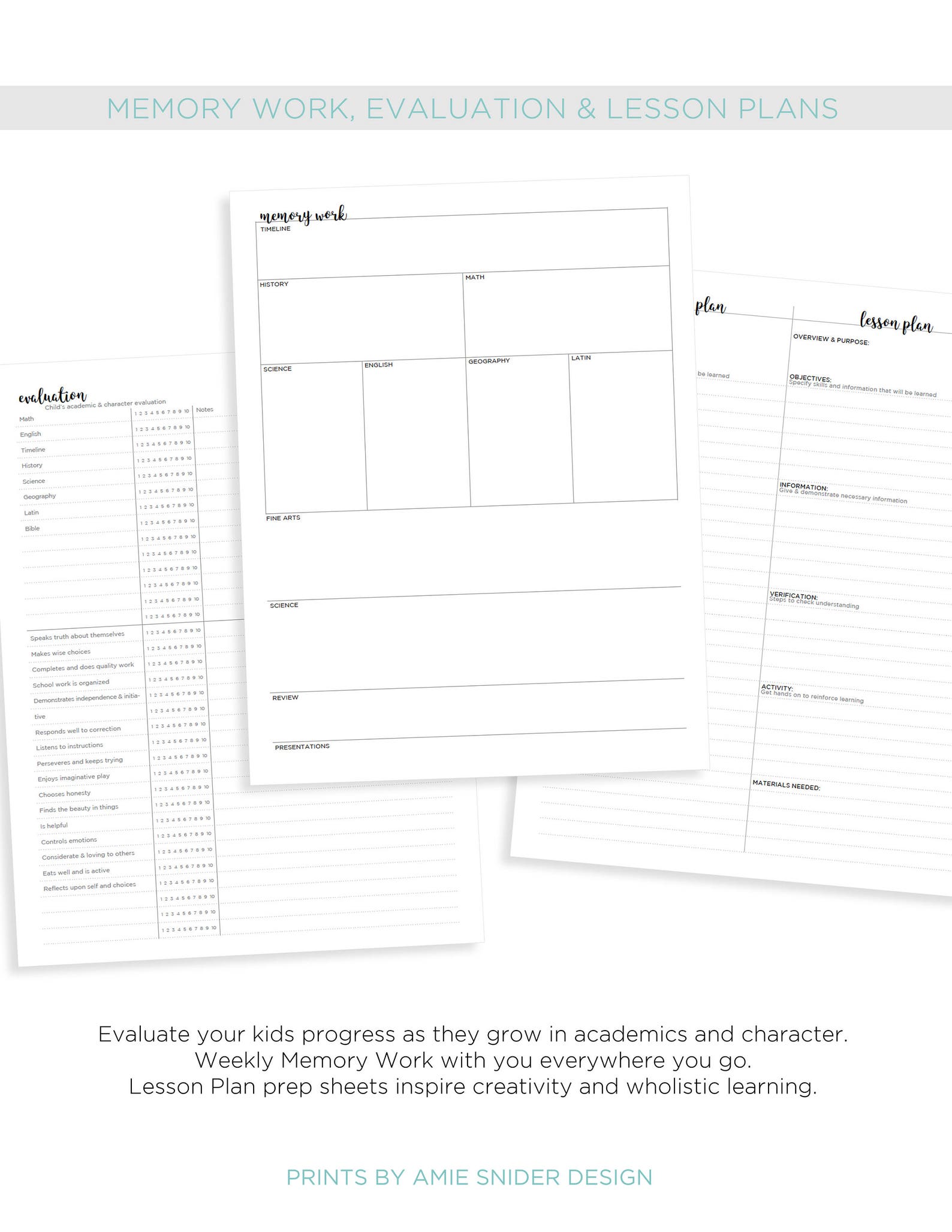 Daily Classical Homeschool Planner Perfect for Memory Work - Etsy