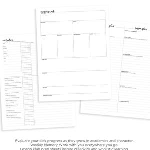 Daily Classical Homeschool Planner Perfect for Memory Work - Etsy