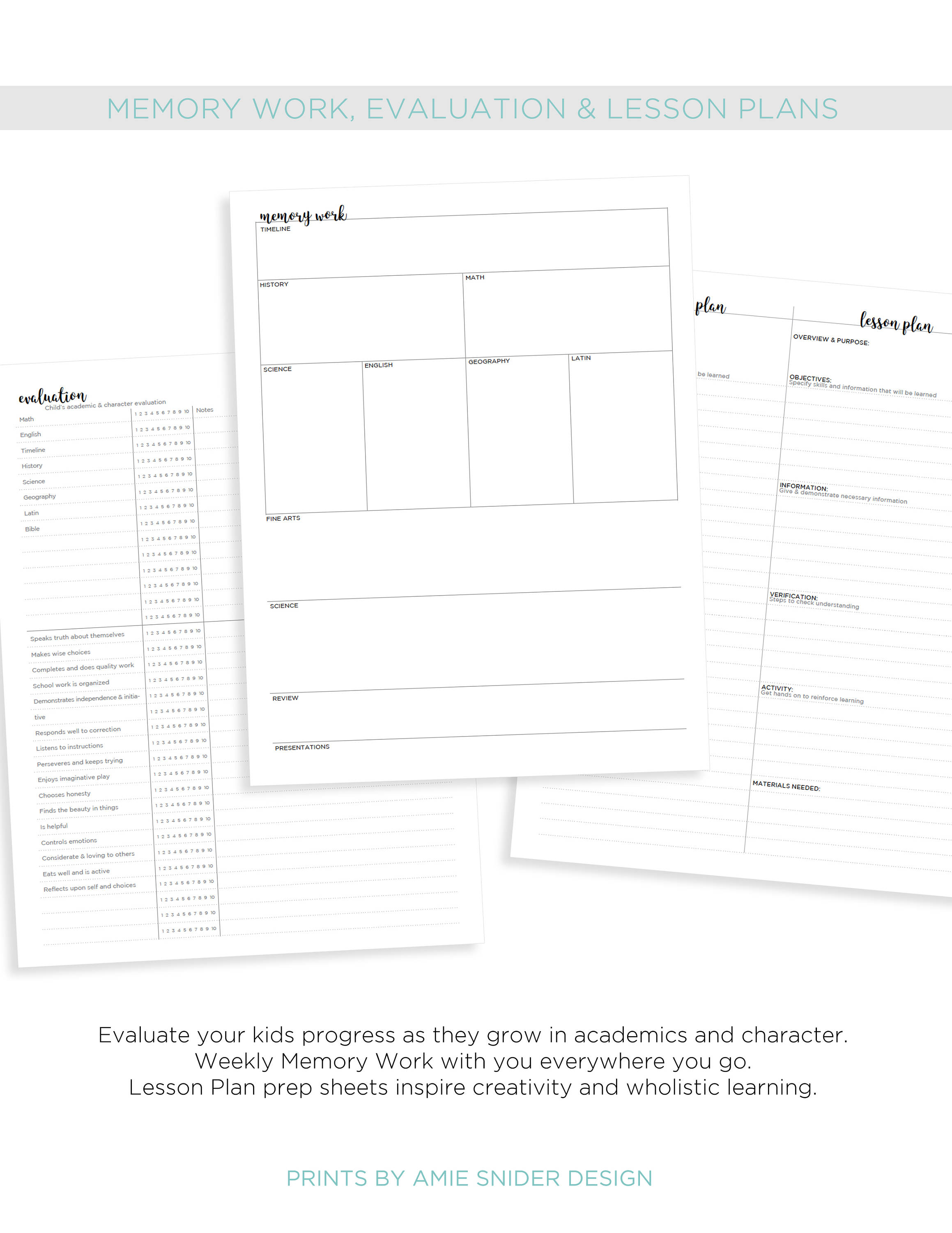 Daily Classical Homeschool Planner Perfect for Memory Work | Etsy