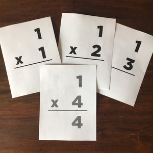 Multiplication Flash Cards 1-15 PLUS Squares and Cubes - Etsy