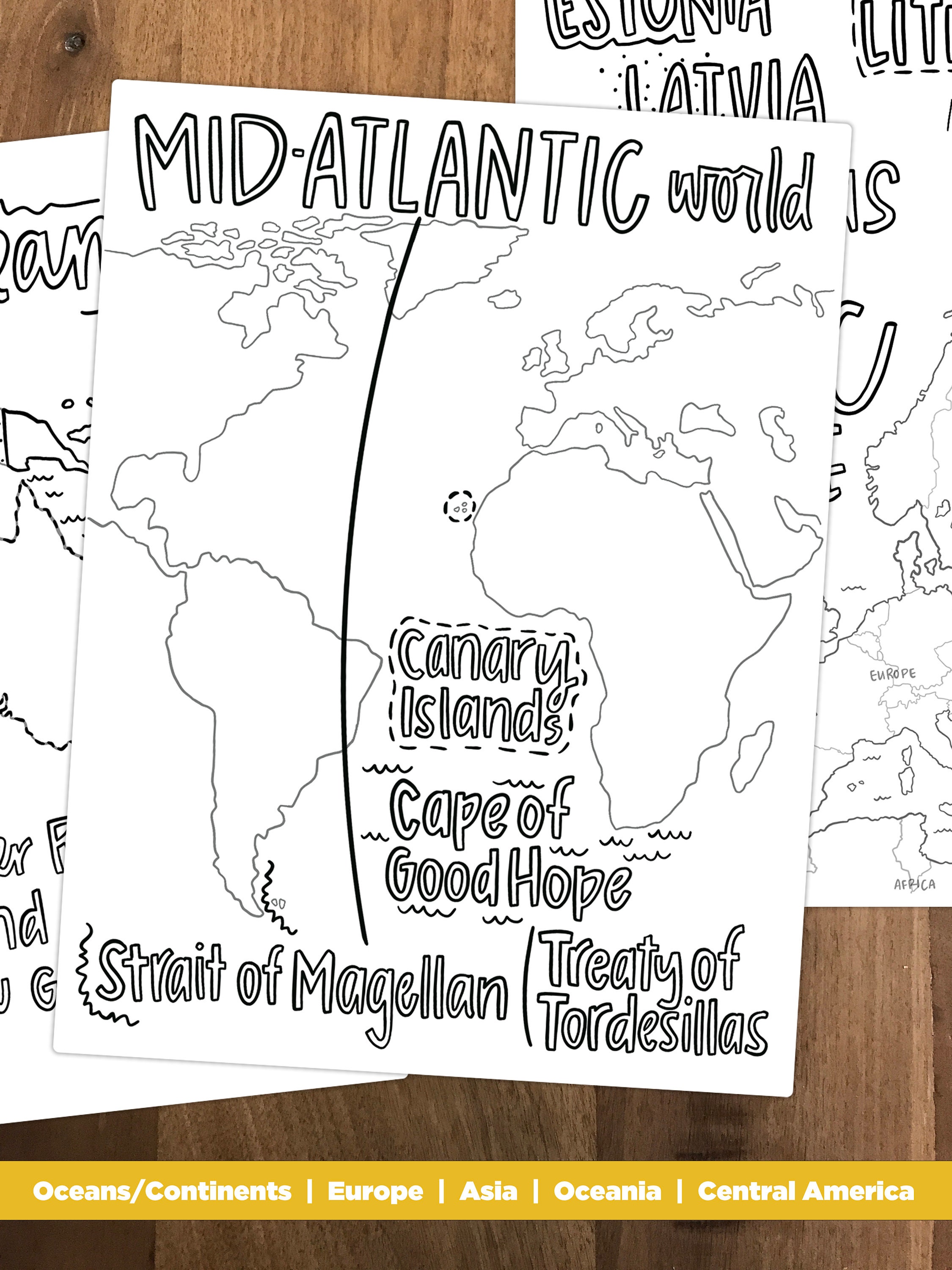 NEW GEOGRAPHY Cycle 2 Coloring Pages - Etsy