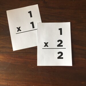 Multiplication Flash Cards 1-15 PLUS Squares and Cubes - Etsy
