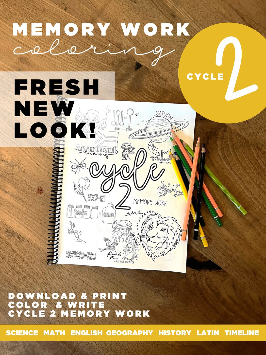 Cycle 2 COMPLETE Pack of Memory Work Coloring Pages 5th Edition - Etsy