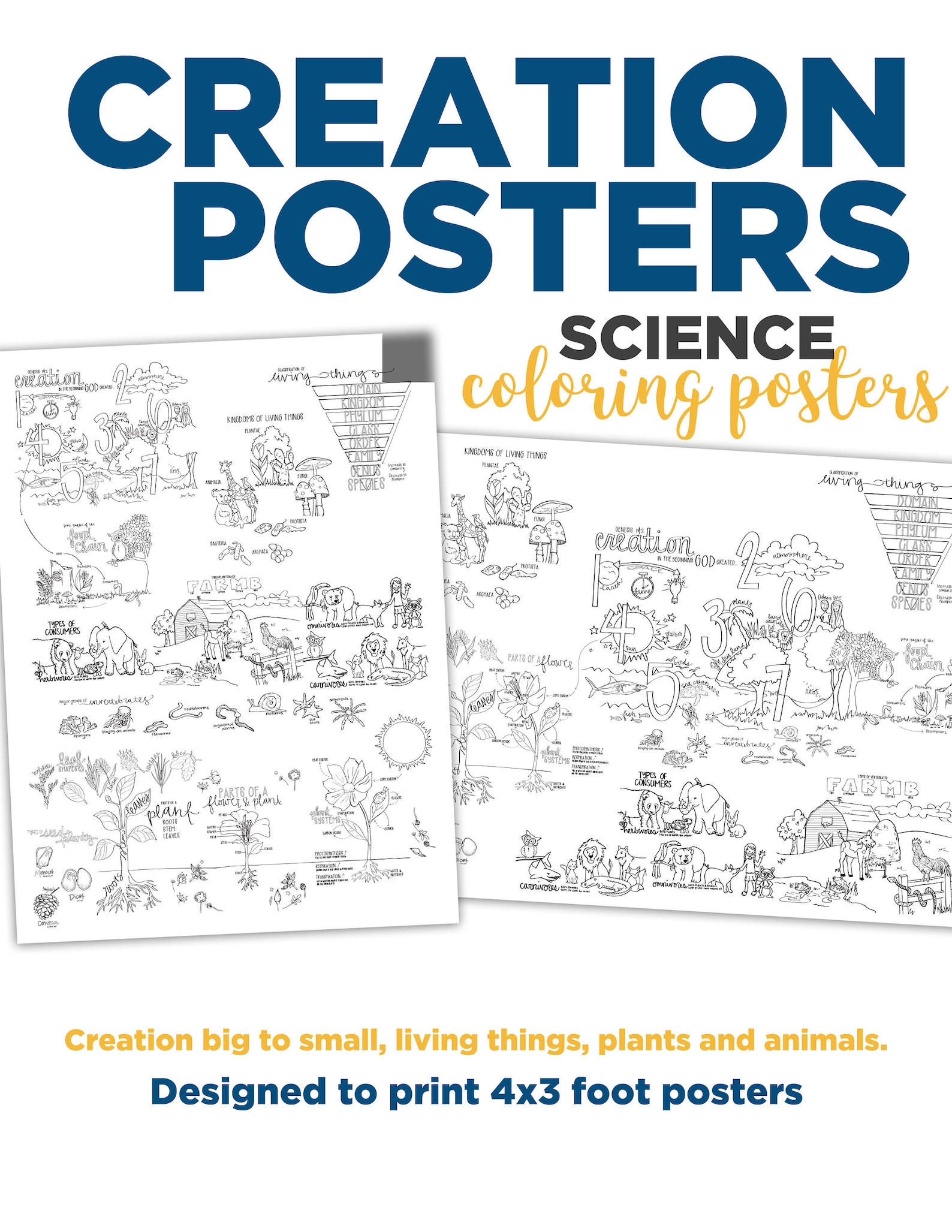 Creation Posters BIG to SMALL - Etsy