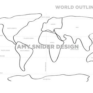 World Outline BLOB Maps - Etsy