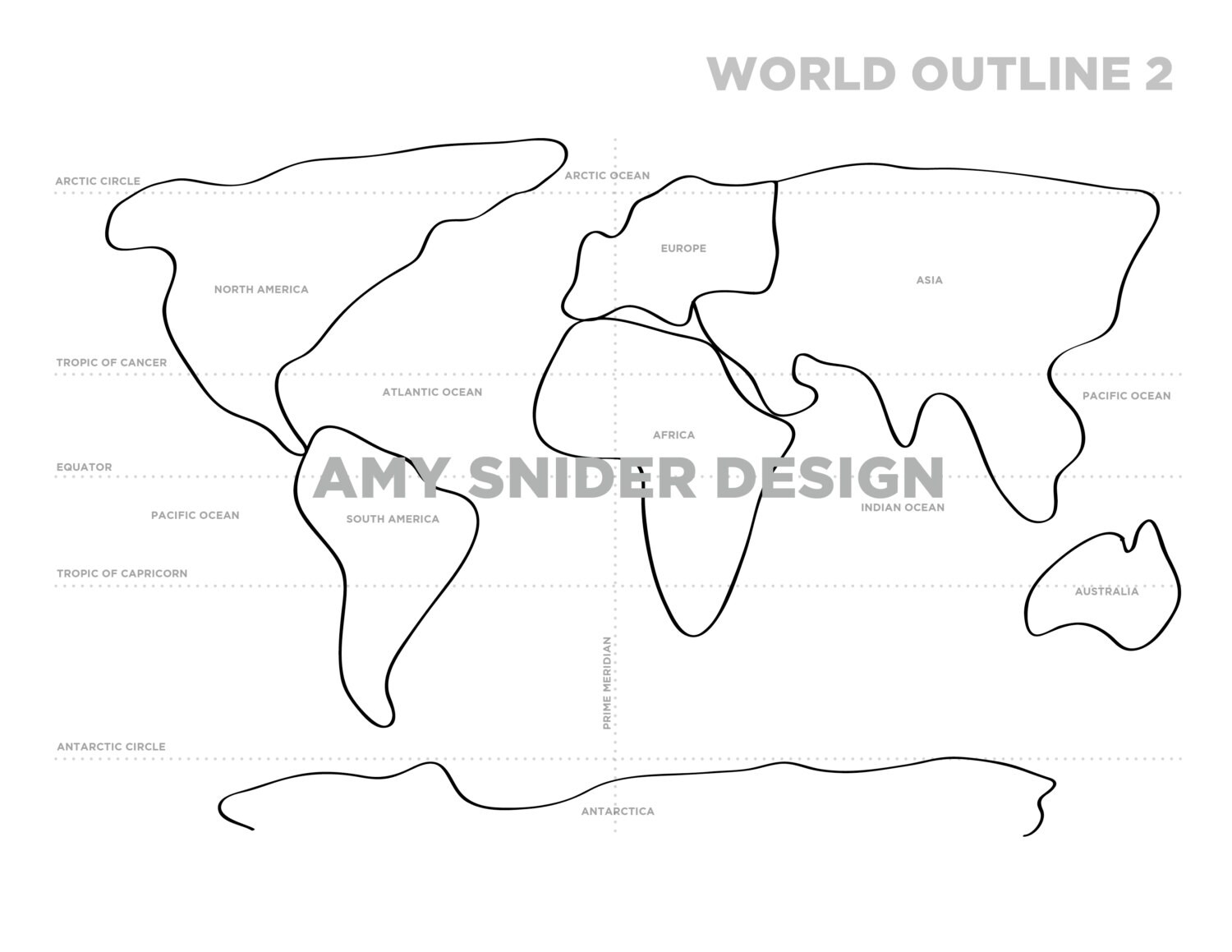 World Outline BLOB Maps | Etsy Australia