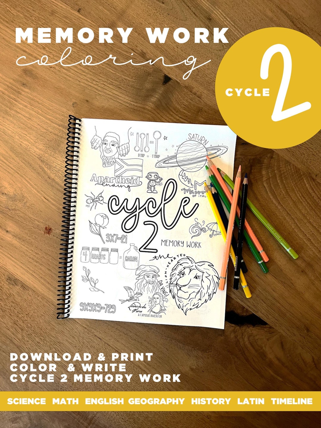 Cycle 2 COMPLETE Pack of Memory Work Coloring Pages (5th Edition) - Etsy
