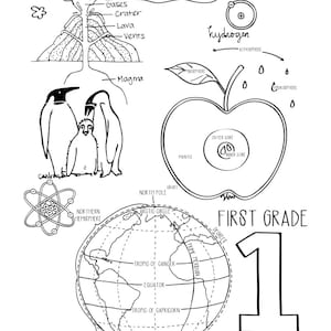 FIRST Grade Science Coloring Pack for TCA - Etsy Canada