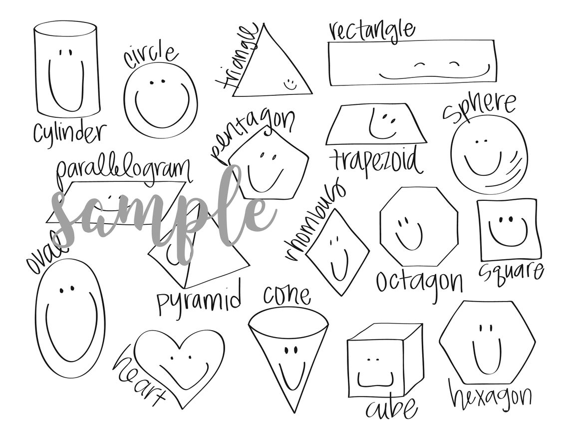 Smiley Shapes - Etsy