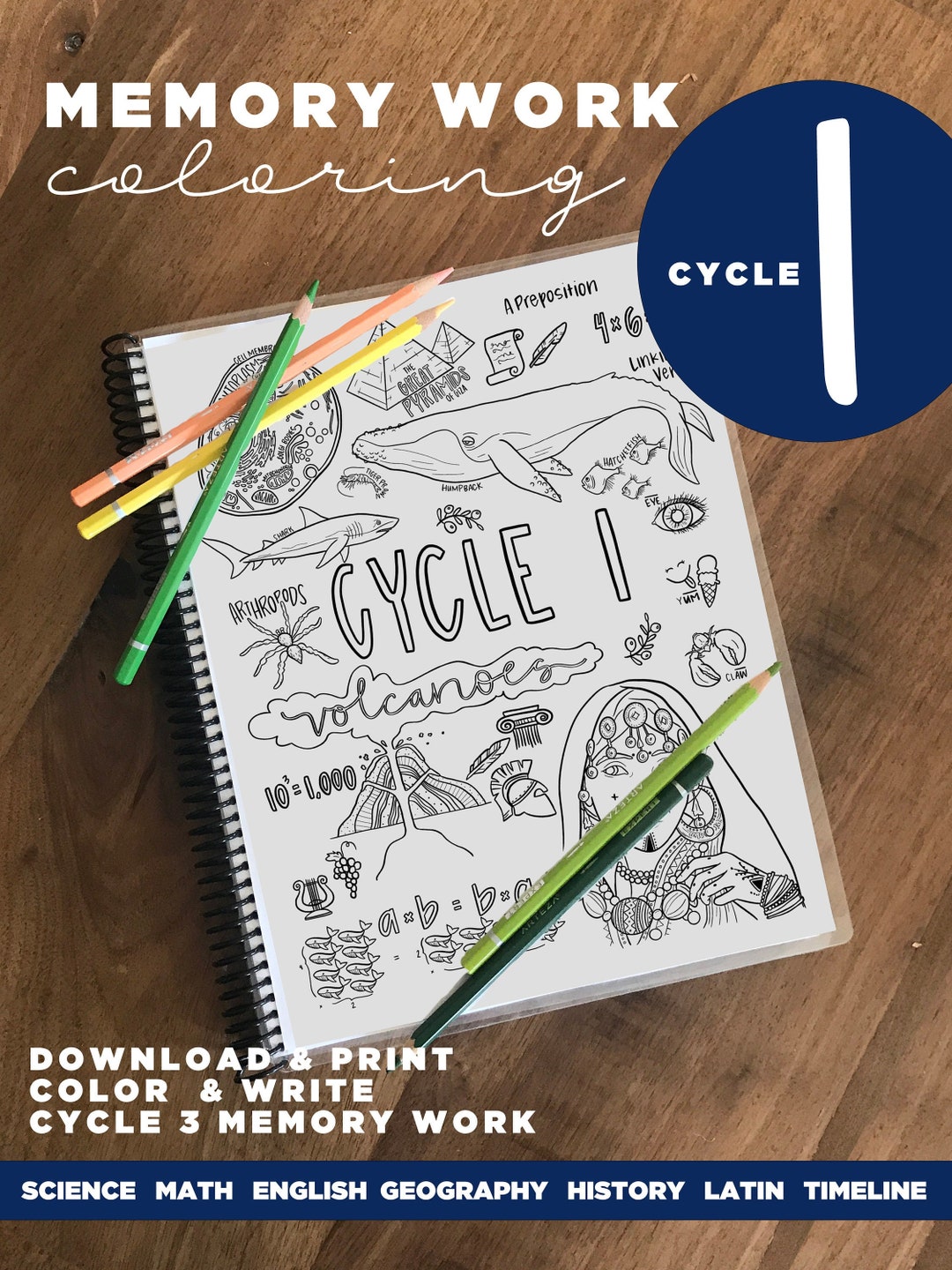 Cycle 1 COMPLETE Pack of Memory Work Coloring Pages 5th Edition - Etsy