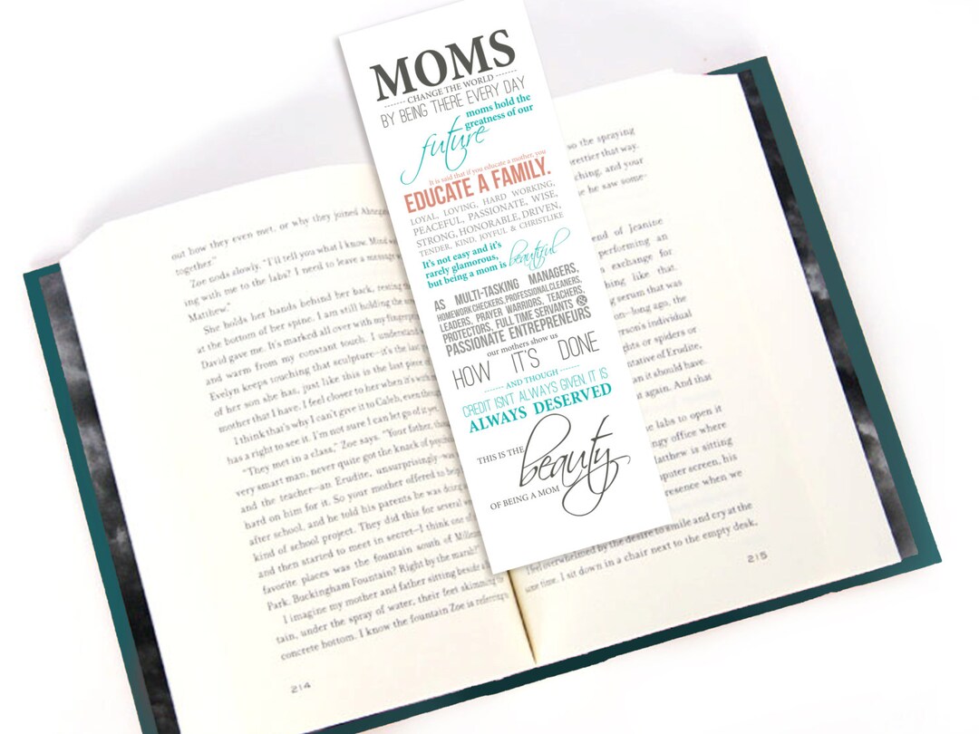 Mothers Day Bookmark - Etsy