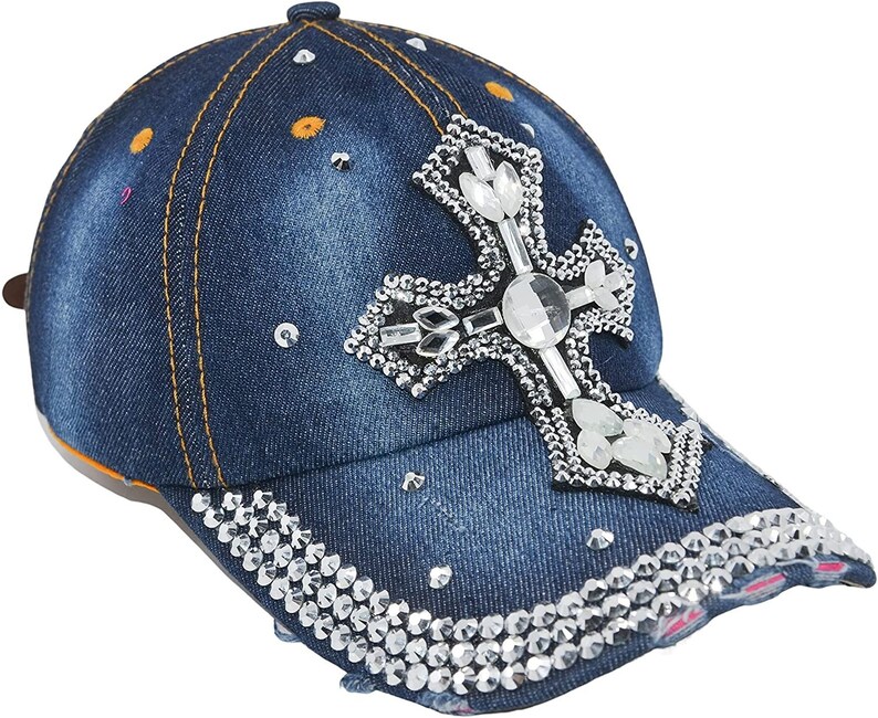 Cross Hat for Women Rhinestone Hat Bedazzled Baseball Caps - Etsy