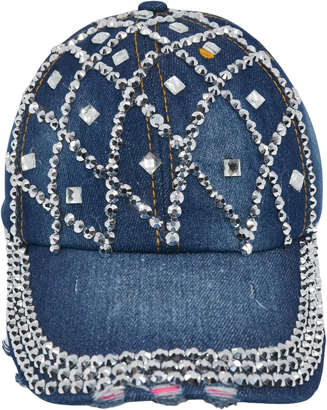 Bling Hat for Women Rhinestone Hat, Bedazzled Baseball Caps, Distressed Hat, Fancy Denim ...