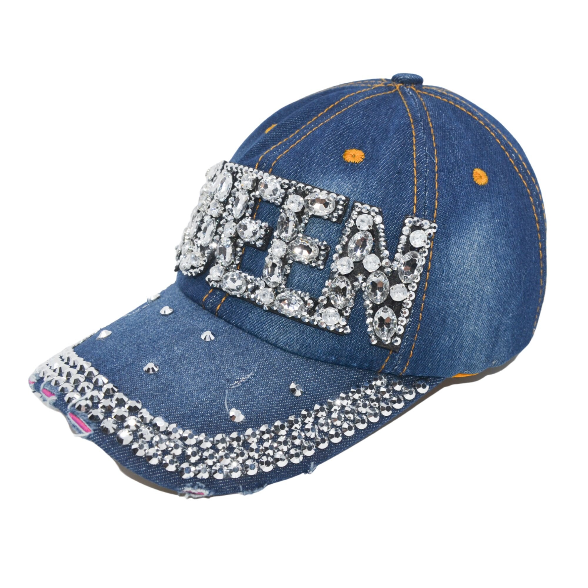 QUEEN Baseball Hat for Women Bling Fancy Rhinestone Cap | Etsy