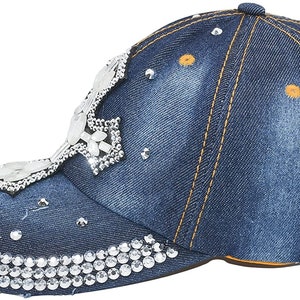 Cross Hat for Women Rhinestone Hat, Bedazzled Baseball Caps, Bling ...