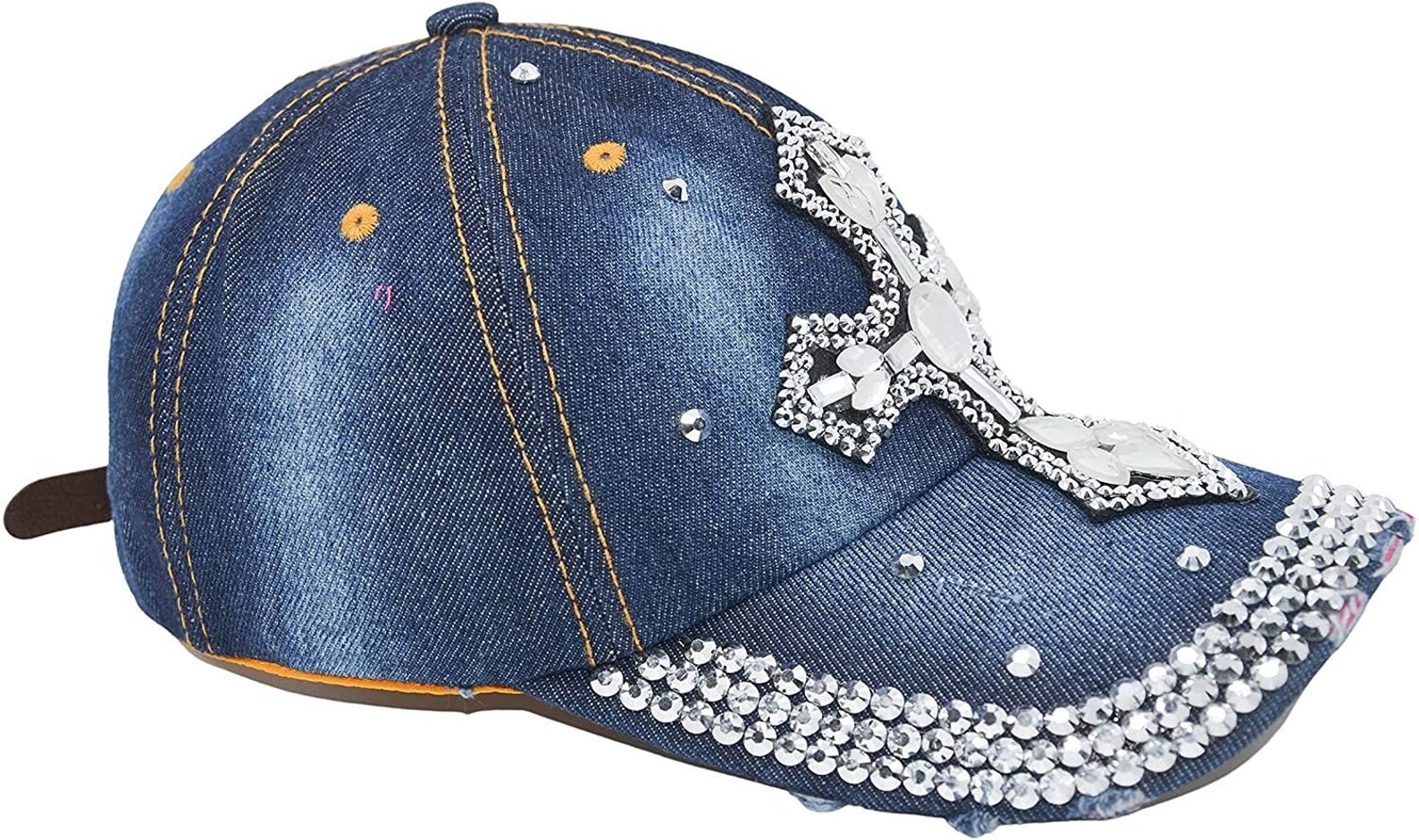 Cross Hat for Women Rhinestone Hat Bedazzled Baseball Caps - Etsy